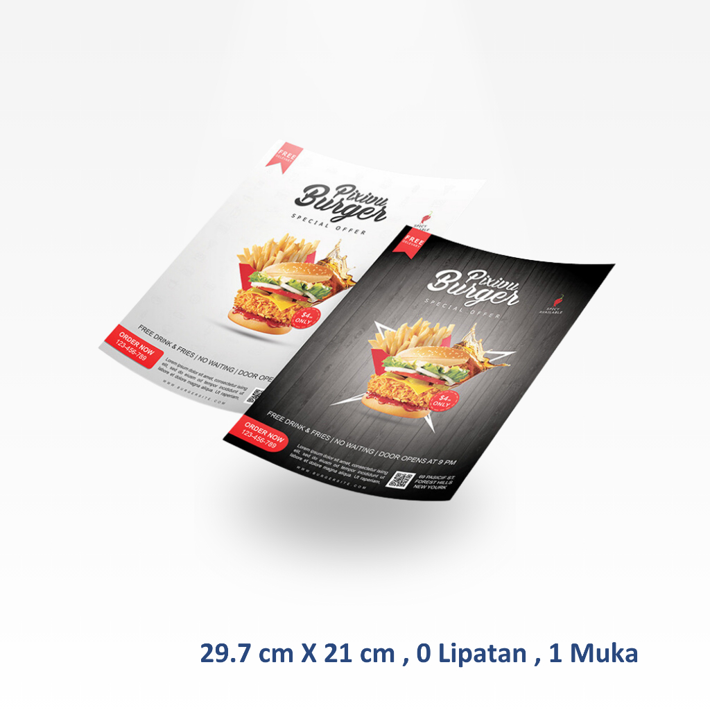 Jual Cetak Leaflet 2 Sisi Cetak Brosur Lipat A4 Leaflet Brosur Pamflet ...