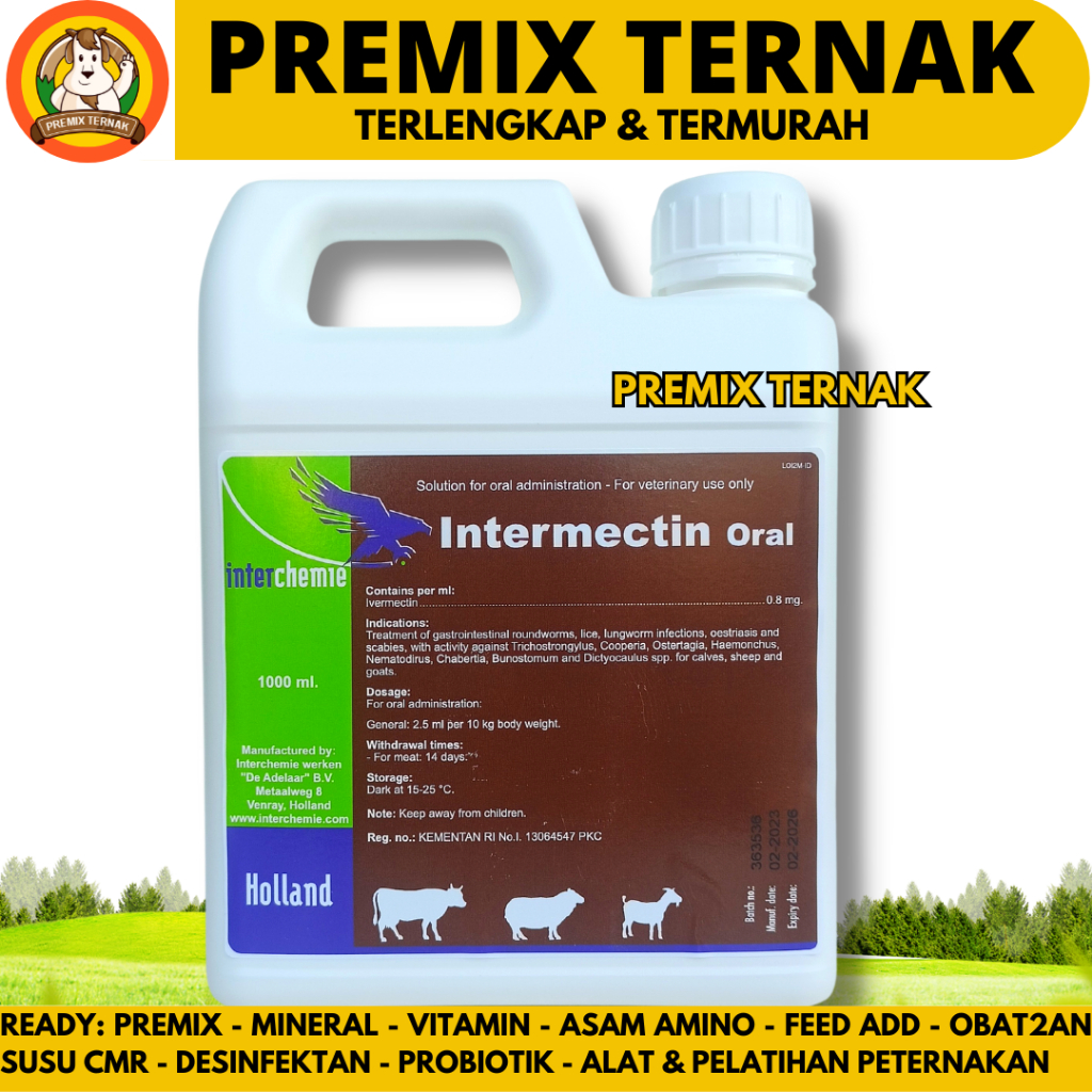 Jual INTERMECTIN ORAL 1 LITER ORIGINAL | Shopee Indonesia