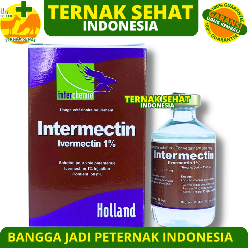 Jual INTERMECTIN 50 ml BIASA & SUPER - Obat Kutu Skabies Gudik Pinjal ...