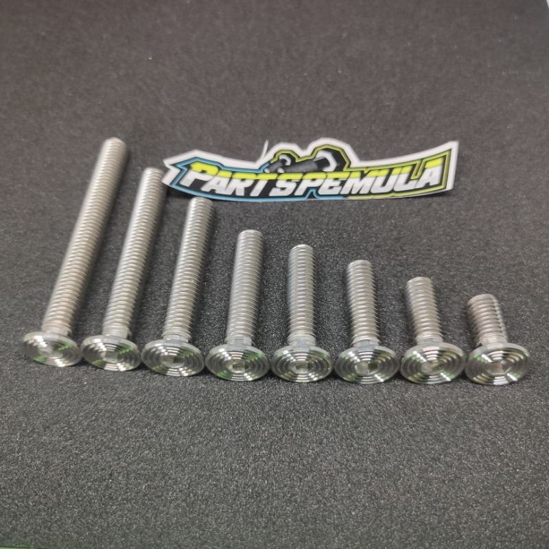 Jual baut m8 drat 12 steanlis slim tipis handmade tipis panjang 2cm 3cm 3.5cm 4cm 5cm 6cm 7cm ...