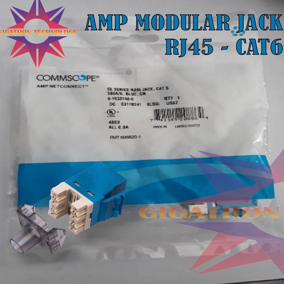 Jual Lagi Dicari Modular Jack RJ45 Cat 6 AMP COMMSCOPE Modular Jack ...