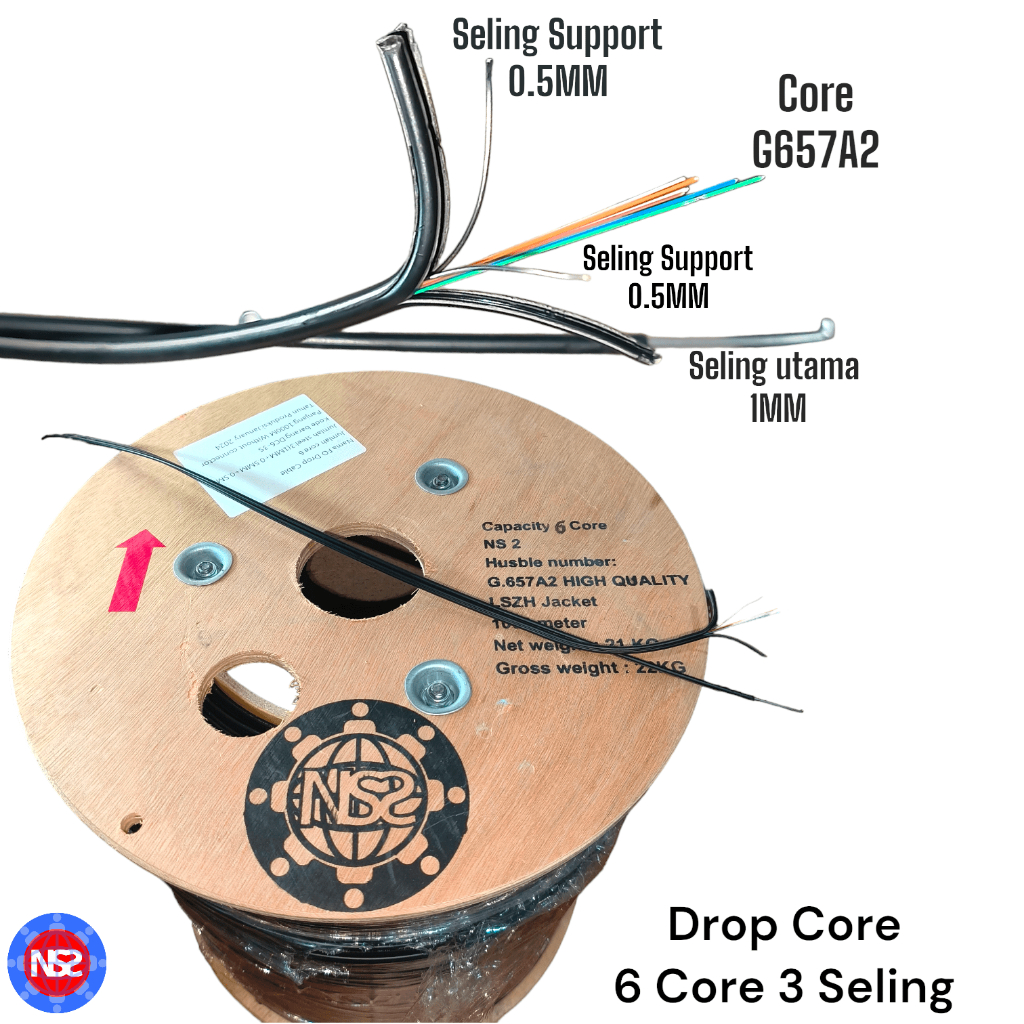 Jual dropcore 4 core 3 seling NS2 high quality fiber optik / kabel fo 4 ...