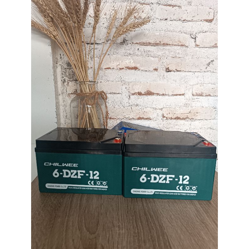 Jual BATERAI SEPEDA LISTRIK / AKI SEPEDA LISTRIK 12V-12AH / 6-DZF-12 MERK CHILWEE | Shopee Indonesia