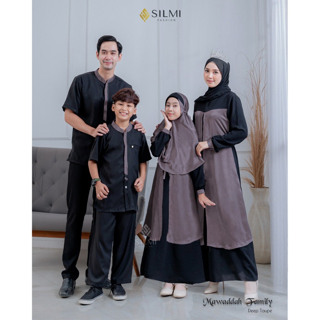 Jual SARIMBIT KELUARGA PREMIUM MURAH MAWADDAH BY SILMI COUPLE SET HITAM ...