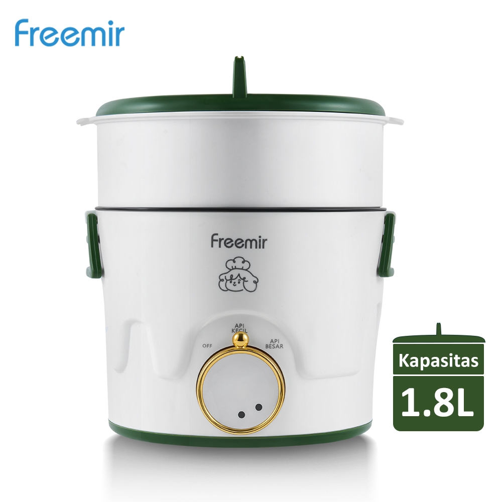 Jual freemir Pot Listrik 1.8L + Steamer Panci Listrik Panci elektrik ...