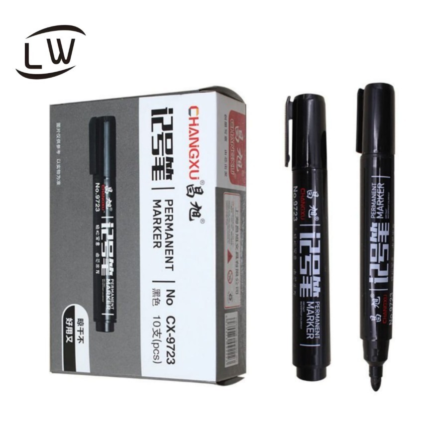 Jual PERMANENT MARKER/ SPIDOL PERMANEN / SPIDOL WARNA HITAM MURAH ...