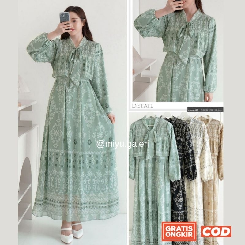 Jual Dress Gamis Plisket Ceruty Premium Import Quality Gamis Korea ...