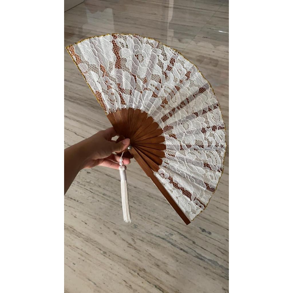 Jual Souvenir Kipas Bambu Full Broklat Size 19cm | Shopee Indonesia