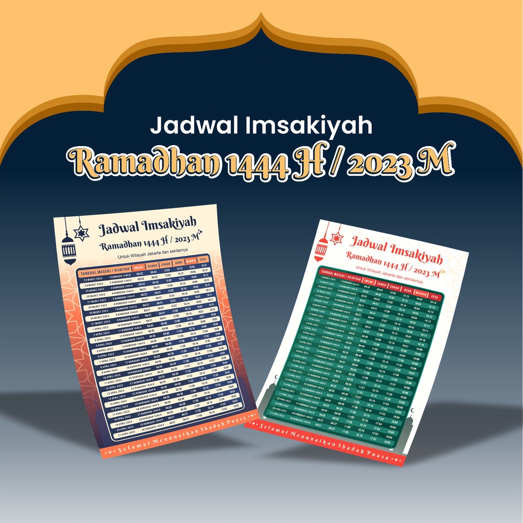 Jual Cetak Jadwal Imsakiya Ramadhan FREE TEMPLATE -Brosur Imsak Cetak ...