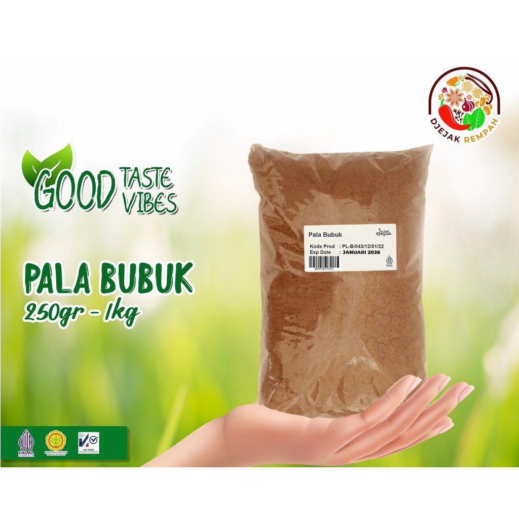 Jual Pala Bubuk / Nutmeg Powder Premium (Kemasan 100 Gr - 1KG) | Shopee ...