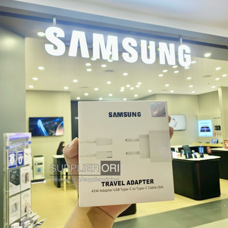 Jual Charger Set SAMSUNG Type C Fast Charging 45 Watt Kabel C to C Original Samsung 100% ...