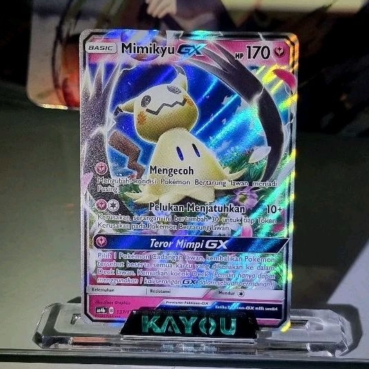 Jual Kartu Pokemon TCG Indonesia Original Mimikyu GX RR 137/178 | Shopee Indonesia