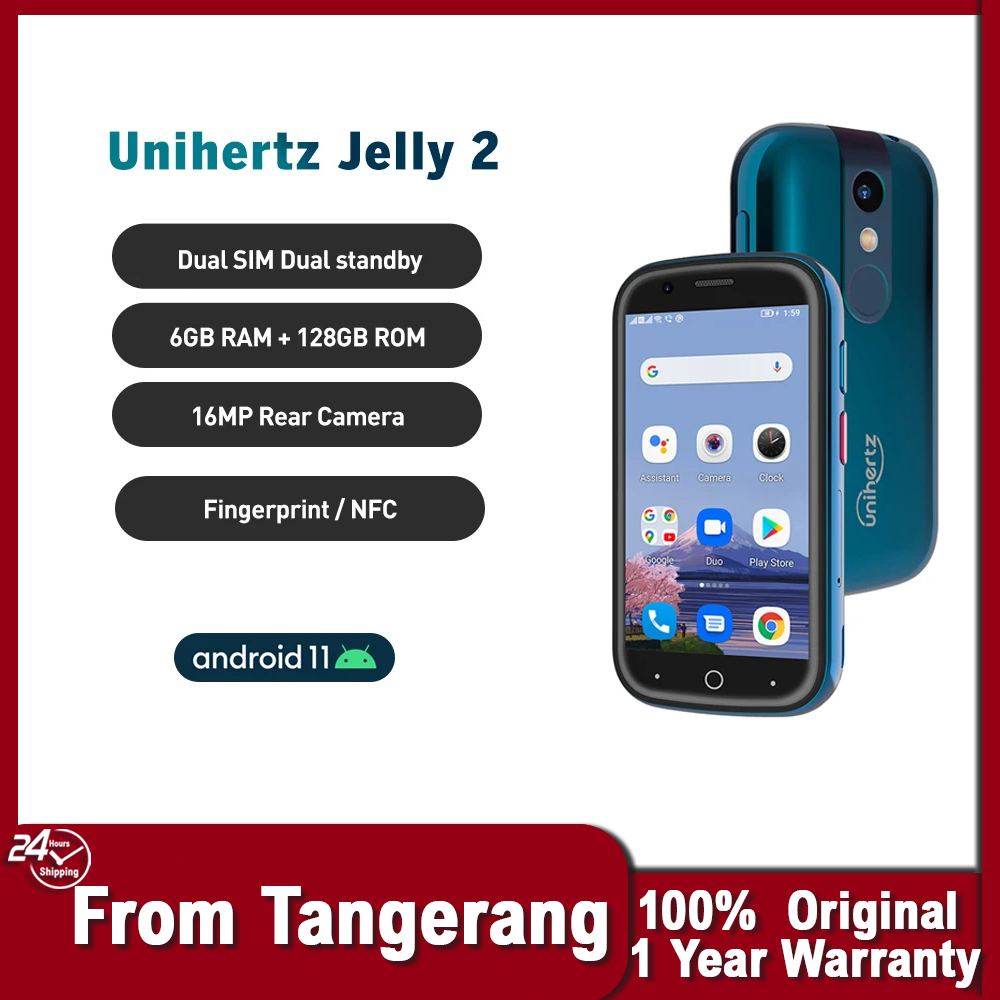 Jual Unihertz Jelly 2 Smallest Mobile phone 6GB 128GB Android 10 Helio P60 Octa Core 4G LTE ...