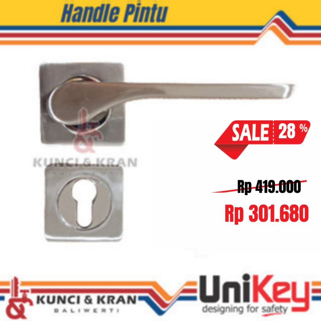 Jual HANDLE PINTU UNIKEY LHR 259.03 SQUARE SN/NP GAGANG PINTU RUMAH ...