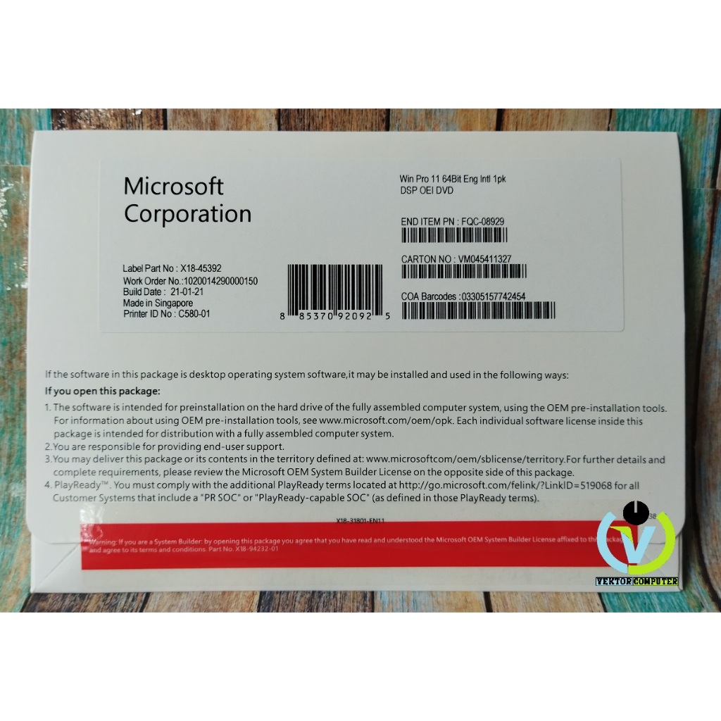 Jual Windows 11 Pro Retail/OEM With COA DVD Original 64 Bit Full Pack ...