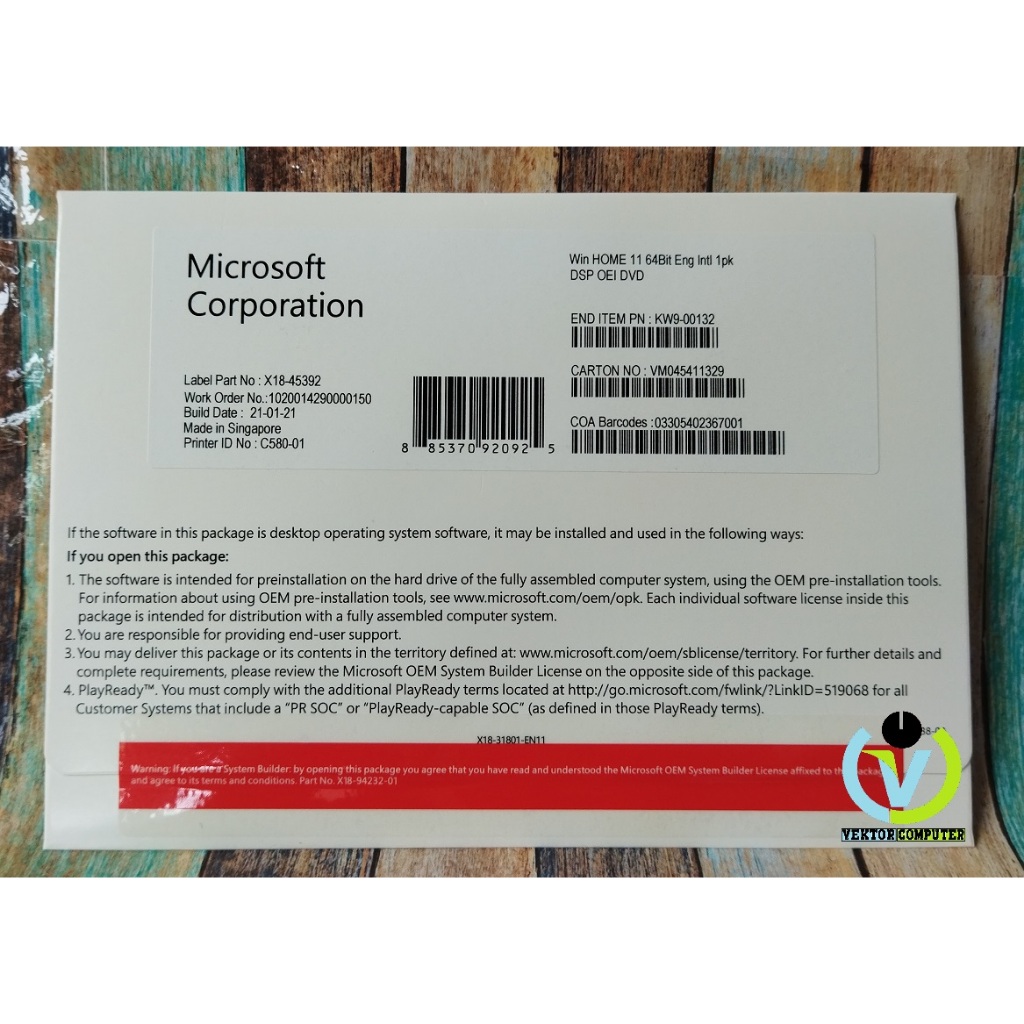 Jual Windows 11 Home OEM With COA & DVD Original 64 Bit Full Pack ...