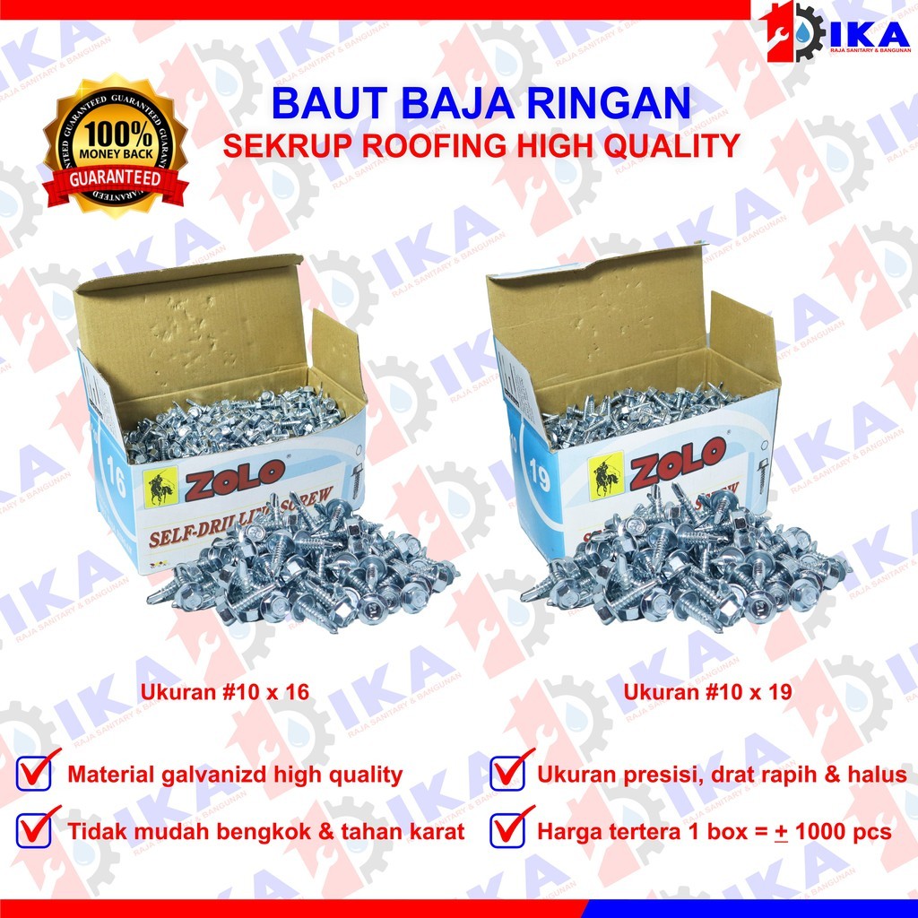Jual 10x16 Baut / sekrup / roofing / ruping Baja Ringan zollo dan ...