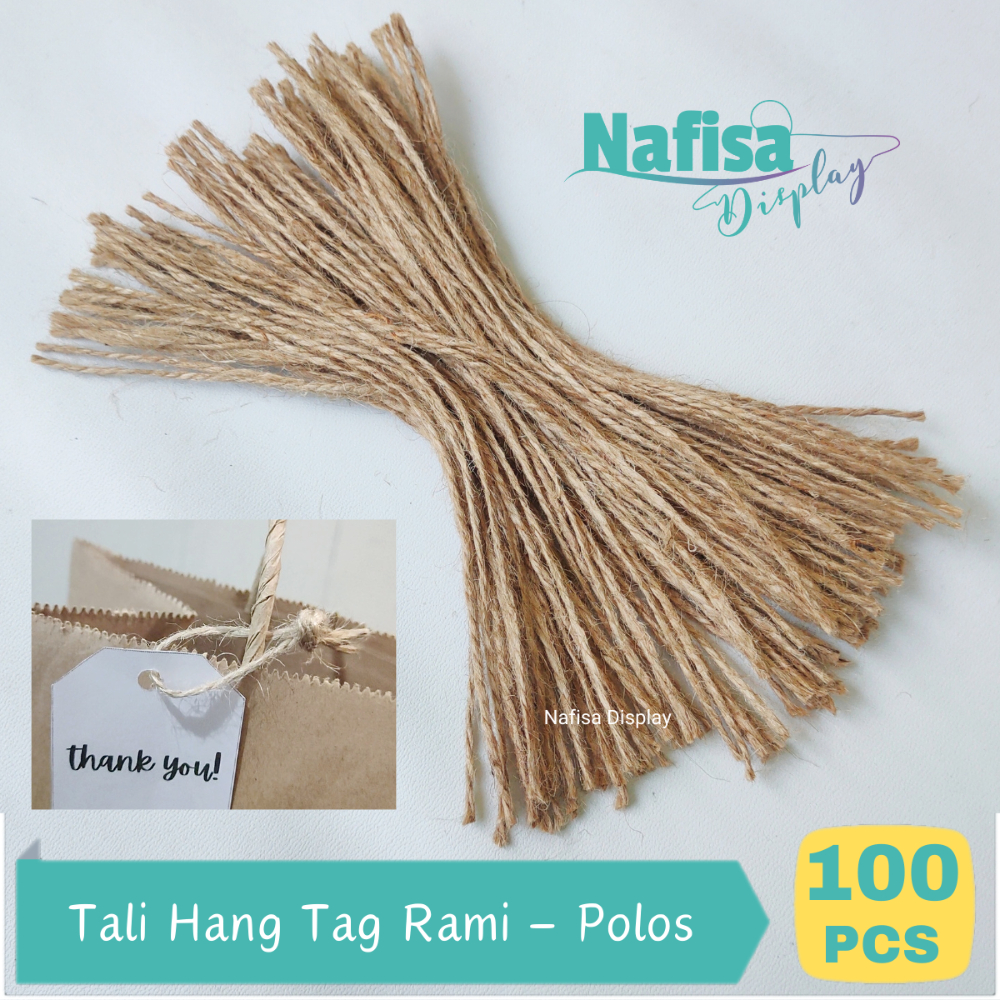 Jual Tali Hangtag Rami 20 25 30 Cm Isi 100 Pcs Untuk Label Dan Souvenir ...