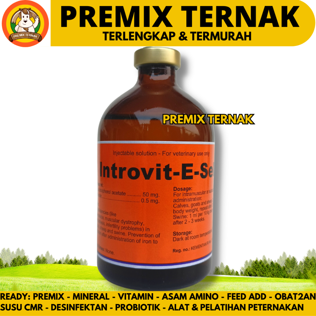 Jual INTROVIT E SELEN 100ML - Vitamin E Selenium Hewan Meningkatkan ...