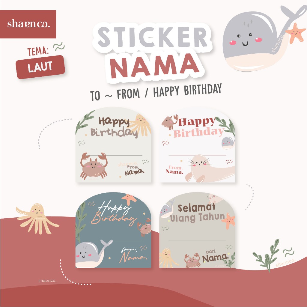 Jual STIKER ULANG TAHUN FROM TO ULTAH BIRTHDAY STICKER BIRTHDAY GIFT ...