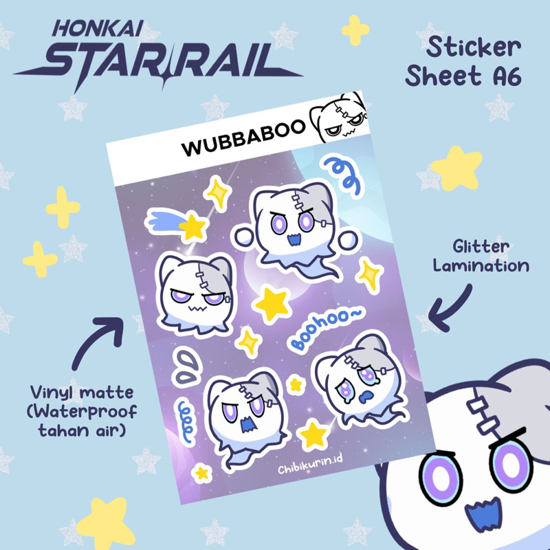 Jual HONKAI STAR RAIL WUBBABOO STICKER SHEET by chibikurin.id | Shopee ...