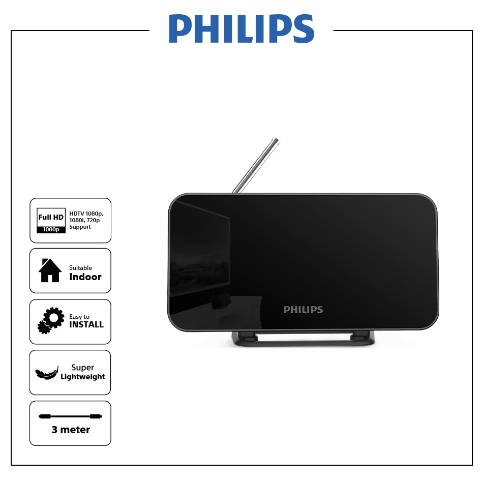 Jual mQ Philips SDV6235 HDTV Digital Indoor Antenna | Shopee Indonesia