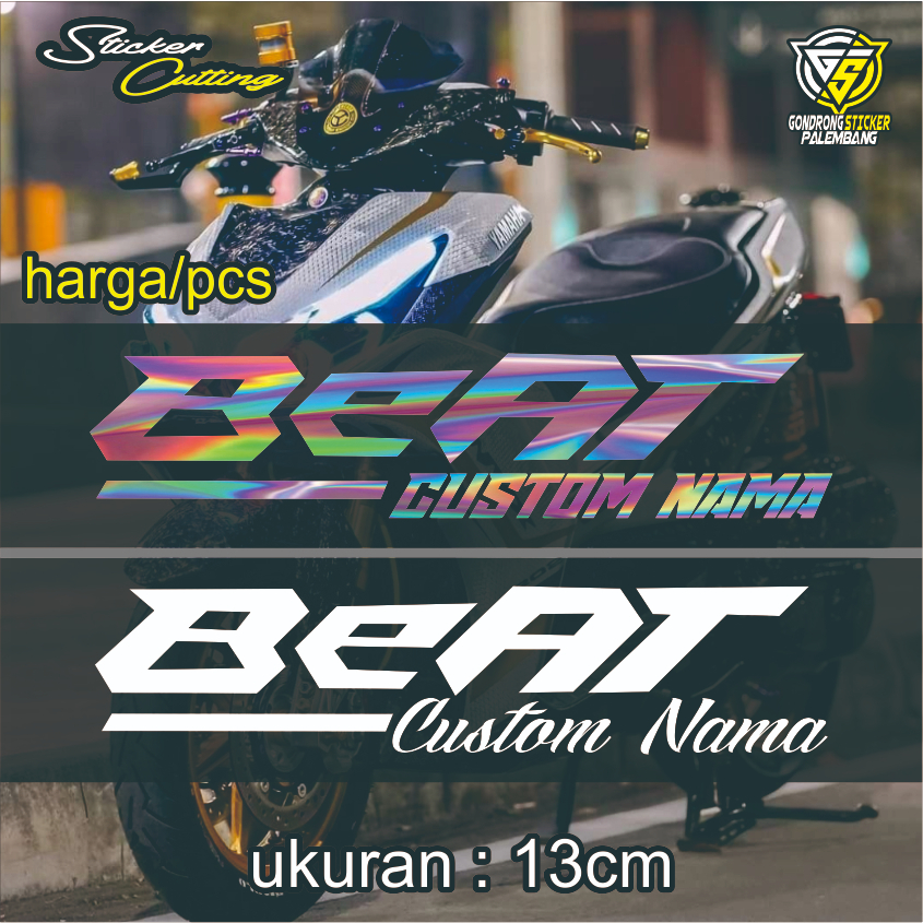 Jual Stiker sticker Viral Beat Custom Nama Sticker Cutting BEAT CUSTOM ...
