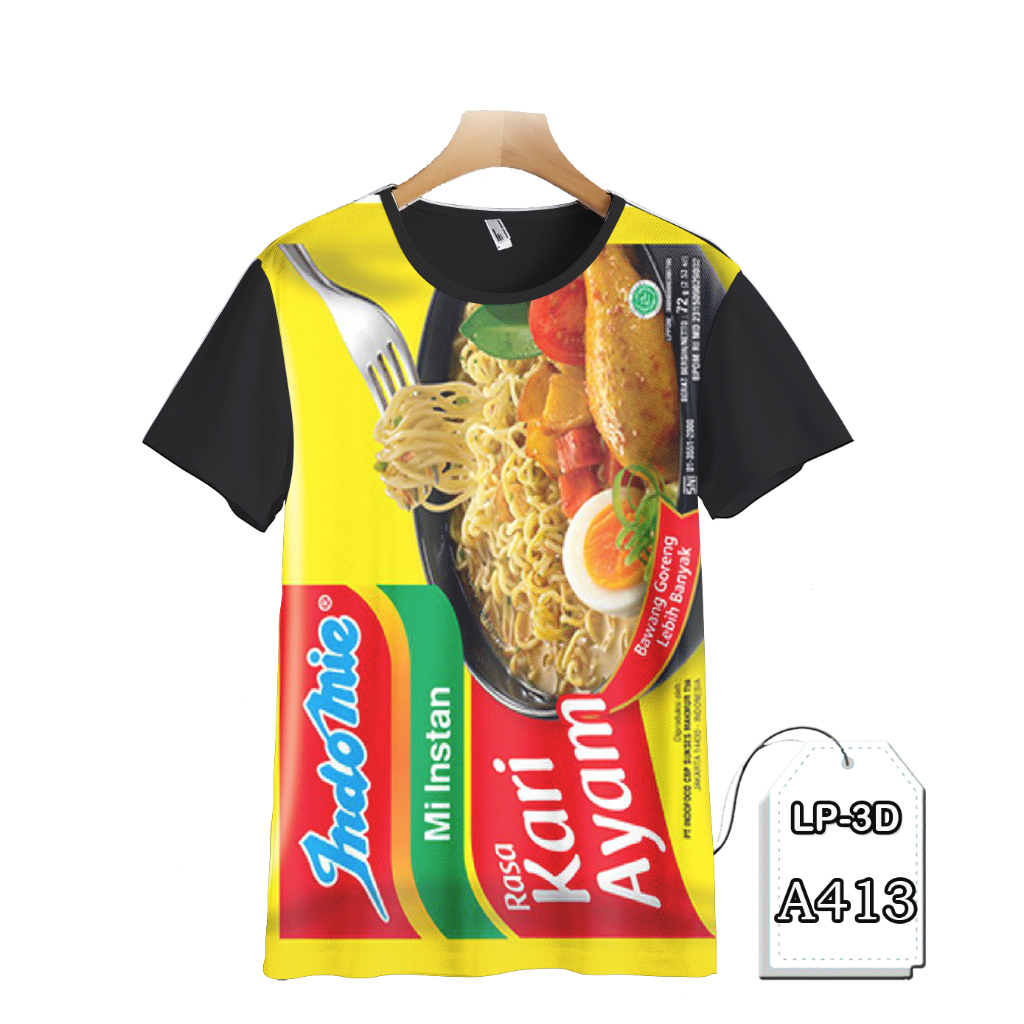 Jual KAOS INDOMIE RASA KARI AYAM Baju DEWASA GAMBAR INDOMIE PREMIUM ...