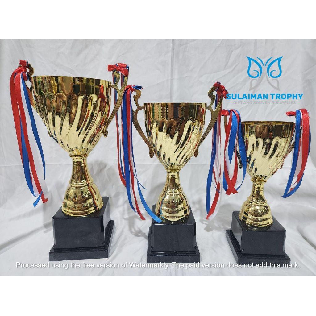 Jual Piala Trophy Impor Metal/Logam/Besi/Kuningan Cawan SET | Shopee ...