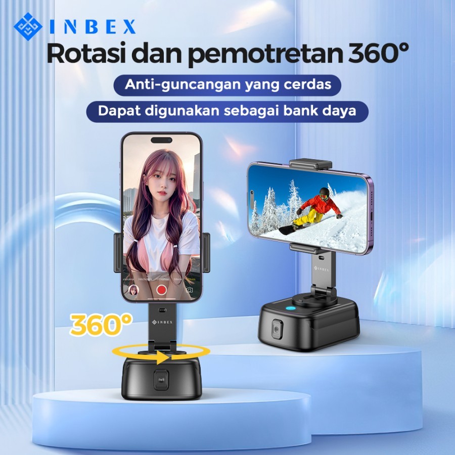 Jual INBEX IG1 Gimbal Auto AI Face Tracking PowerBank+Handphone ...