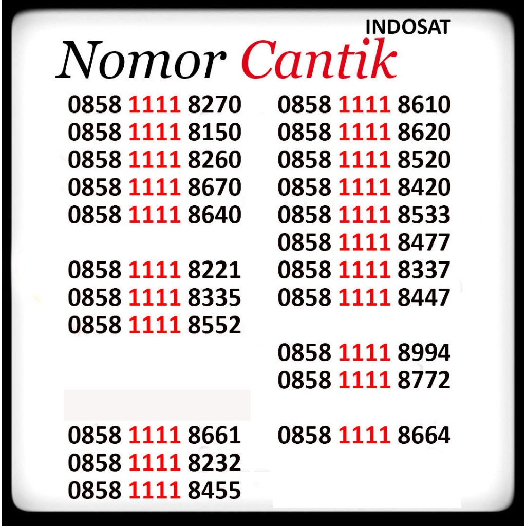 Jual Temukan Pilihan Nomor Cantik Indosat Oredoo Harga Murah ...