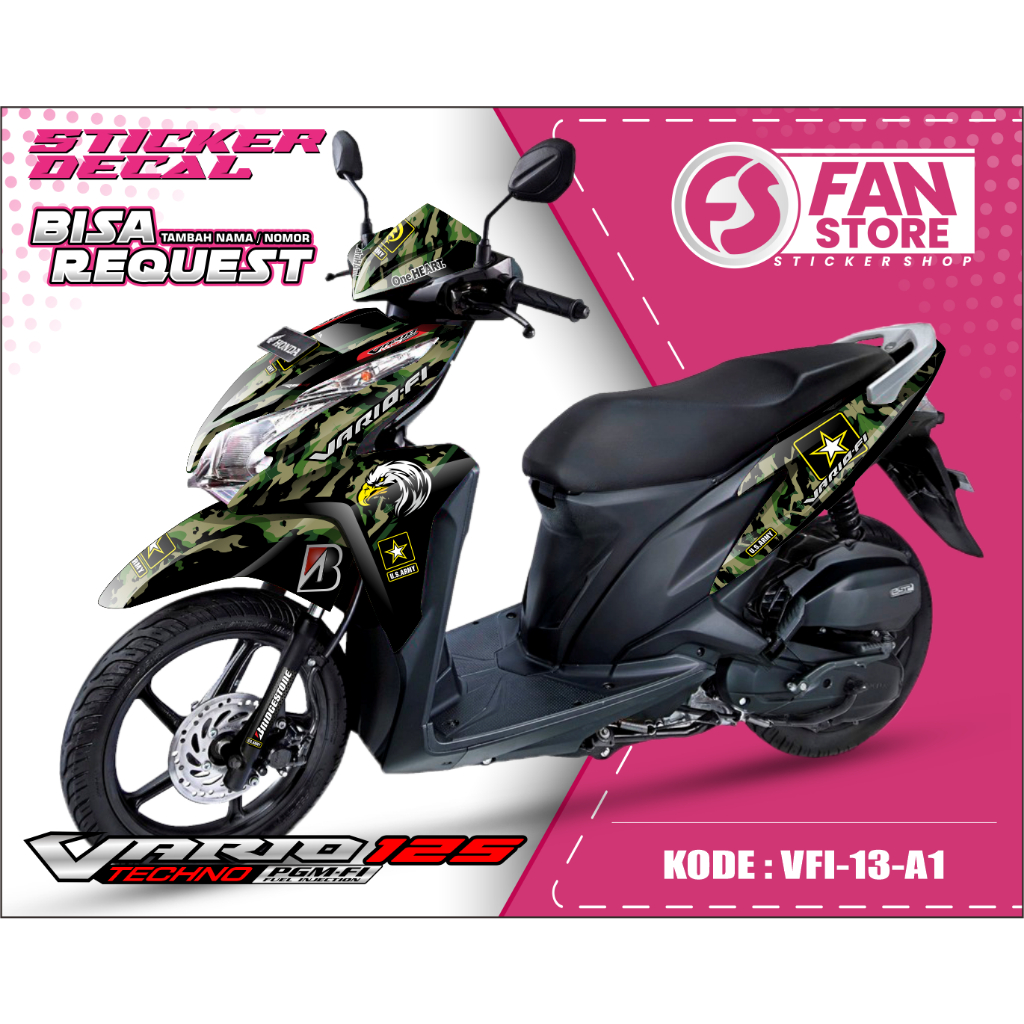 Jual Stiker Decal Vario PGMFI 125 Old Motif Racing Terbaru - VFI | Shopee Indonesia