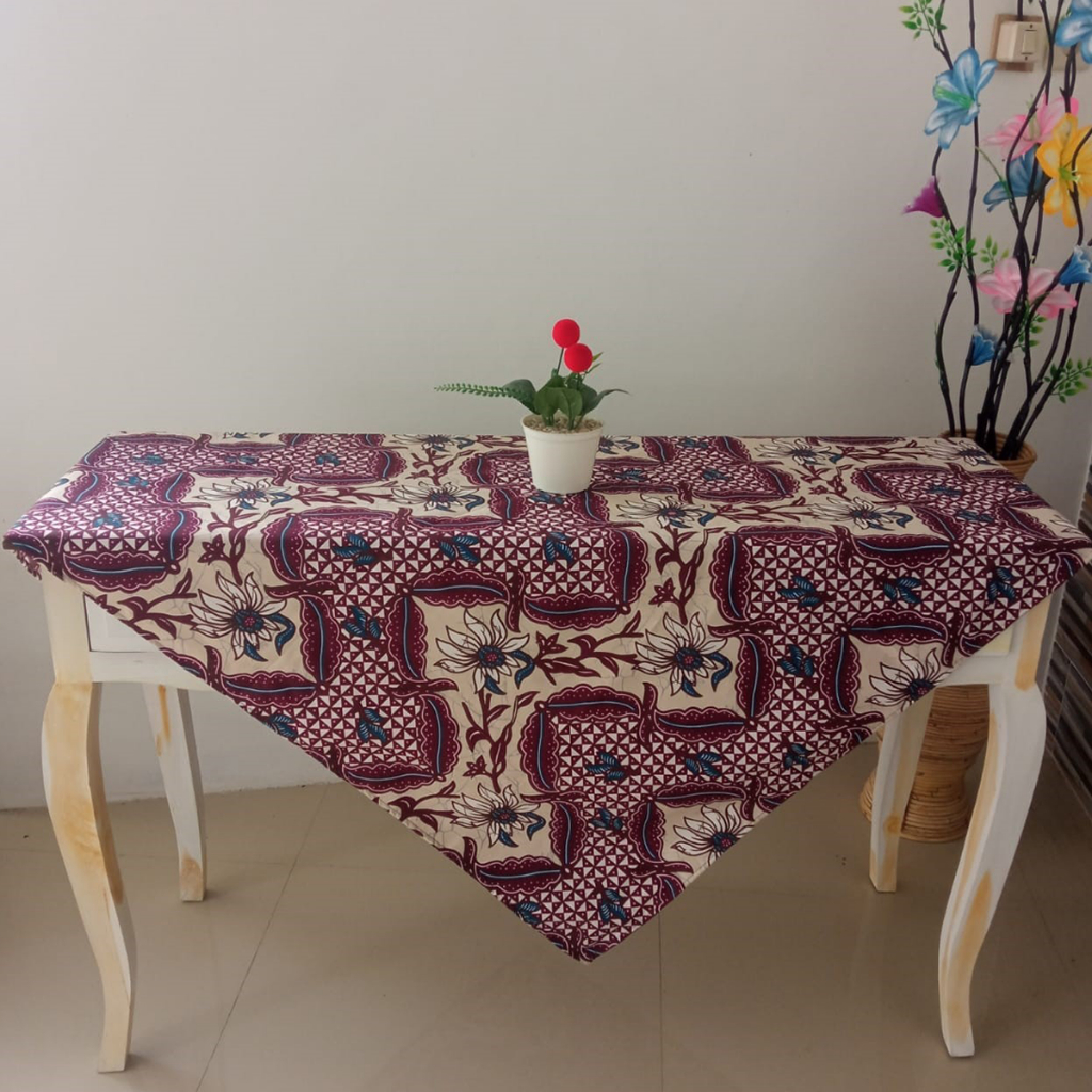 Jual Taplak Meja Batik Kain Katun Ukuran 120x120cm Dekorasi Ruang Tamu ...