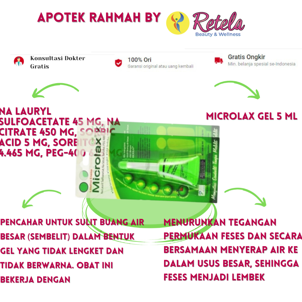Jual MICROLAX GEL OBAT PENCAHAR 5ML | Shopee Indonesia