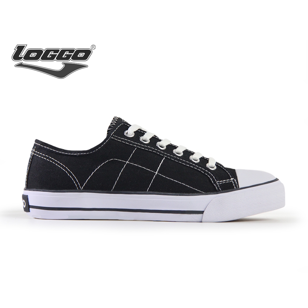 Jual Loggo - Sepatu Classic Low Series Hitam Putih - Sneakers Sepatu ...