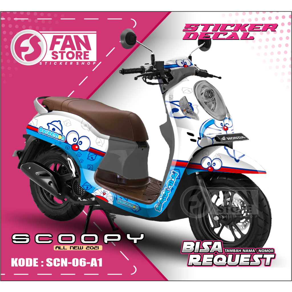 Jual Sticker Decal Scoopy New 2021 Full Body Doraemon - Dekal Stiker ...