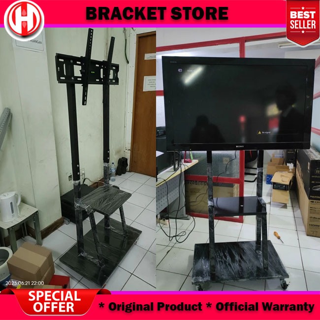 Jual Bracket Standing TV PD 1700 32 43 50 55 65 70 75 Inch | Shopee ...