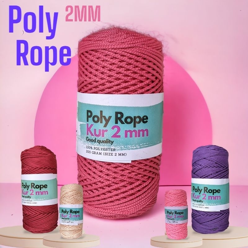Jual BENANG RAJUT POLYROPE 200GR (2MM) HIGH QUALITY | Shopee Indonesia