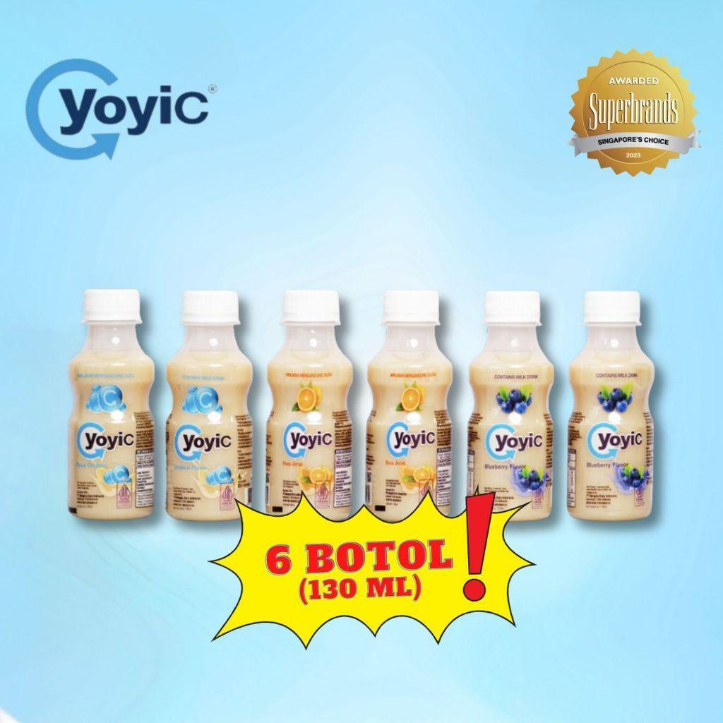 Jual 6 Botol YoyiC Minuman Probiotik [Rasa Original, Jeruk, Blueberry, Peach] 130ml | Shopee ...