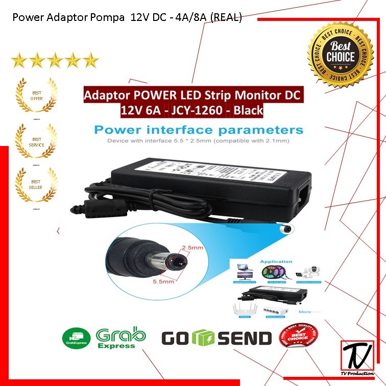 Jual Power Adaptor Pompa 12V DC - 4A/8A (REAL) Murah!!/Adaptor Adapter ...