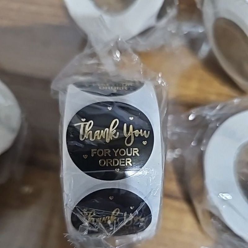 Jual Sticker 1 Roll Thank you Thankyou Terima Kasih Ucapan Terimakasih ...