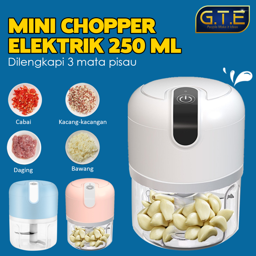 Jual GTE | Mini Chopper USB Mini Blender Multifungsi Portable Chopper ...