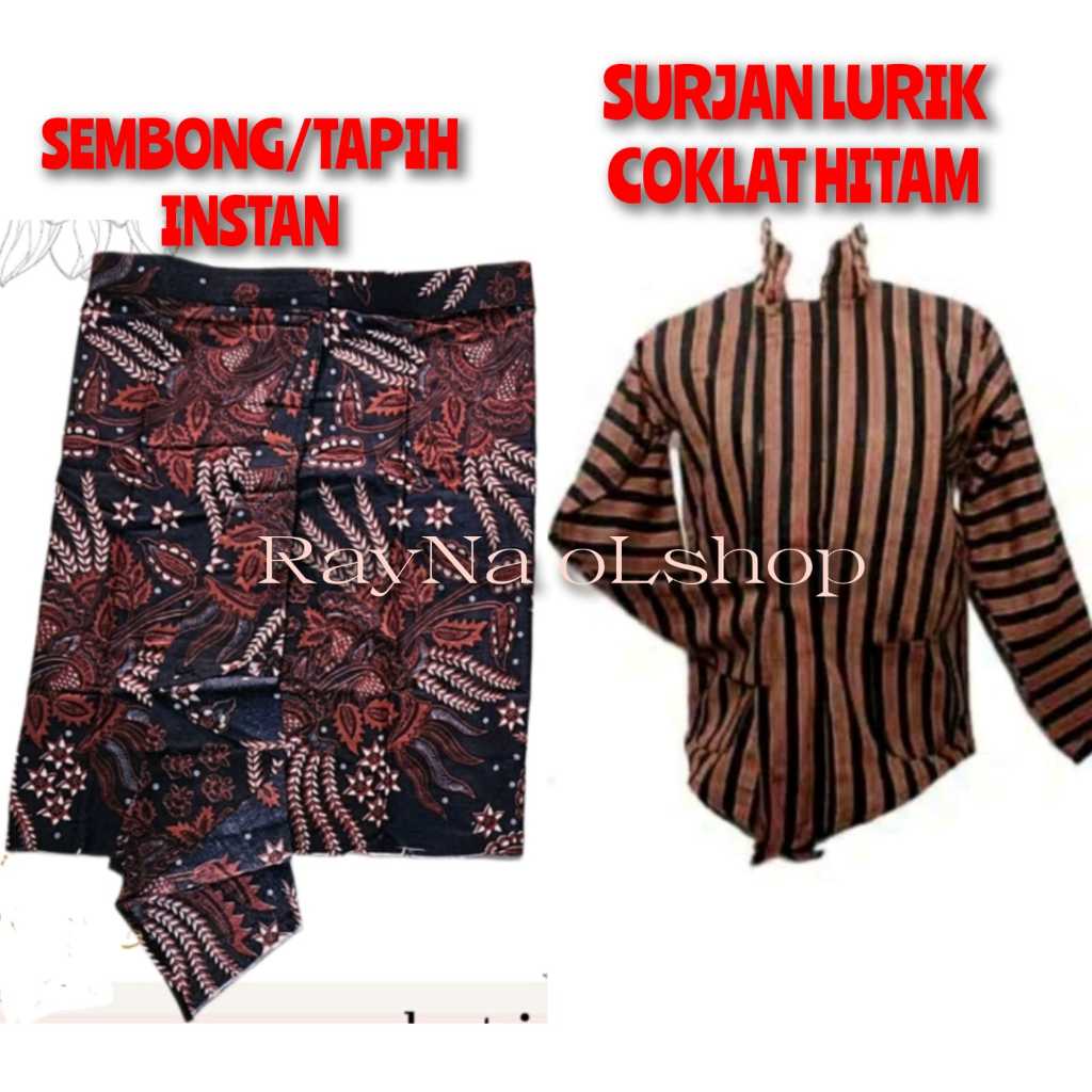 Jual SETELAN PAKAIAN TRADISIONAL ADAT JAWA COWO / PRIA / LAKI | SURJAN LURIK COKLAT HITAM ...