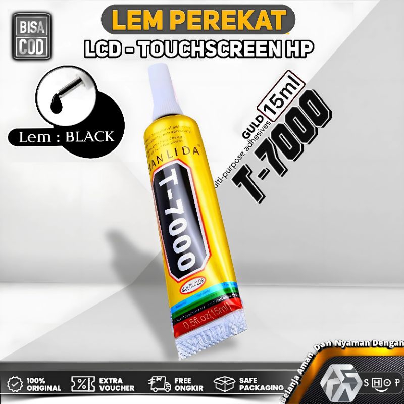 Jual LEM LCD / LEM TOUCHSCREEN T7000 ~ WARNA HITAM 15 ML-LEM CASING Alat Sevice | Shopee Indonesia
