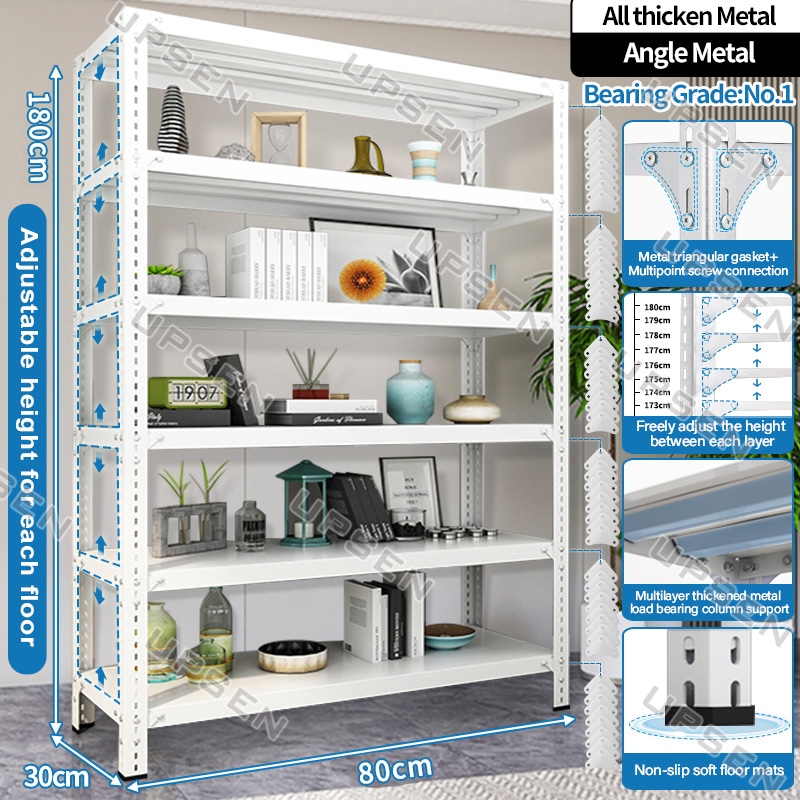 Jual 【100% BESI】Rak Besi Susun 120*40*200CM Rak besi siku 5 susun Rak barang Rak gudang Rak ...