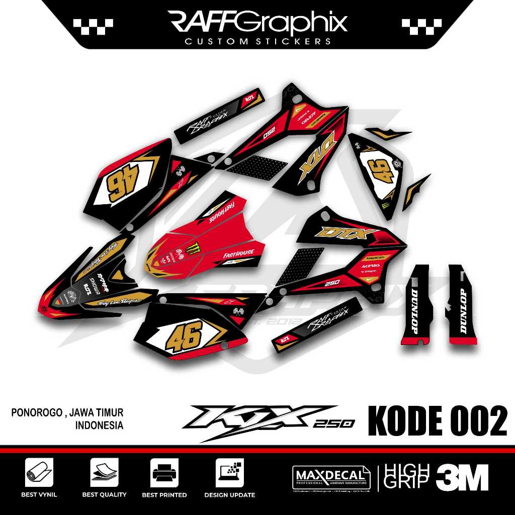 Jual DECAL KLX 250/DTRACKER 250 KODE 002 | Shopee Indonesia