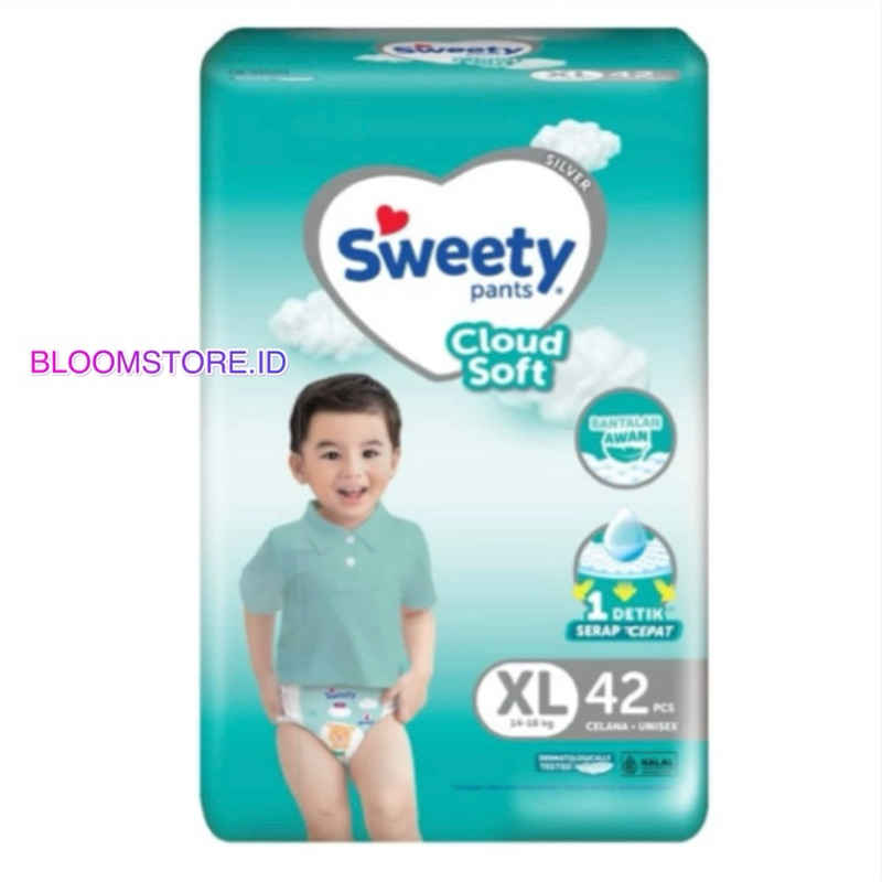 Jual SWEETY SILVER Pant Pants XL42 XL 42 Popok Cloud Soft Celana Sekali Pakai Diaper Baby Bayi ...