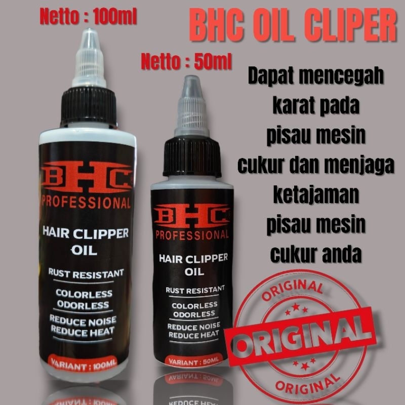 Jual BHC Oil Clipper 100ml / 50ml Hair Clipper Oil Minyak Mesin Pelumas ...