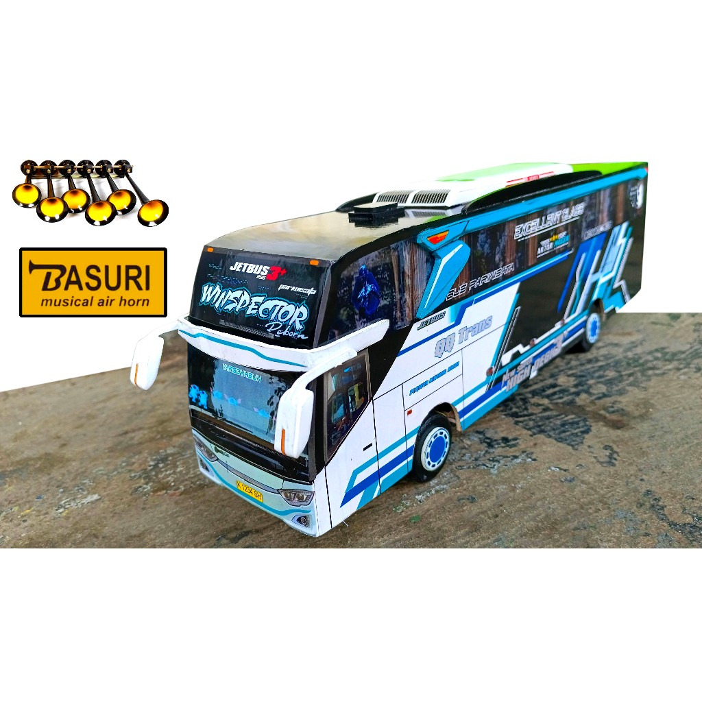 Jual miniatur bus Basuri QQ TRANS WINSPECTOR | Shopee Indonesia