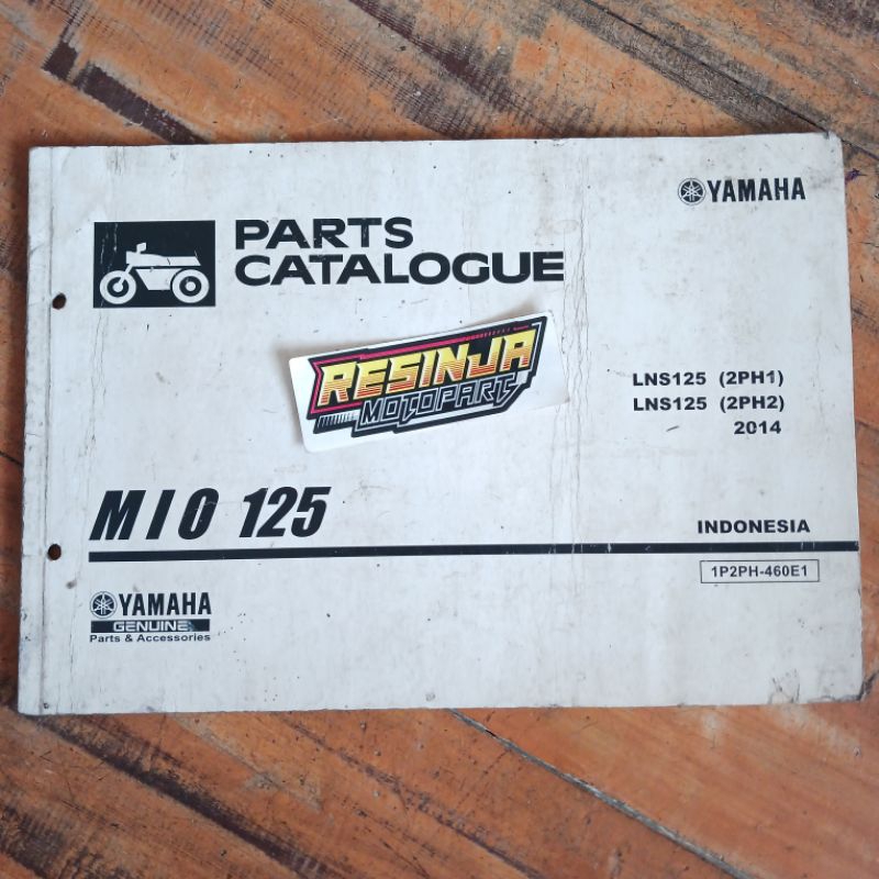 Jual Buku Part Katalog Catalog Catalogue Yamaha Mio 125 Original Ygp ...